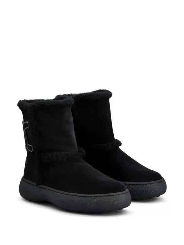TOD'S Kate Shearling Boots - Black