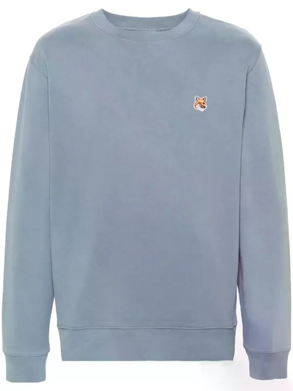 Maison Kitsuné Fox Head Patch Sweatshirt - Blue