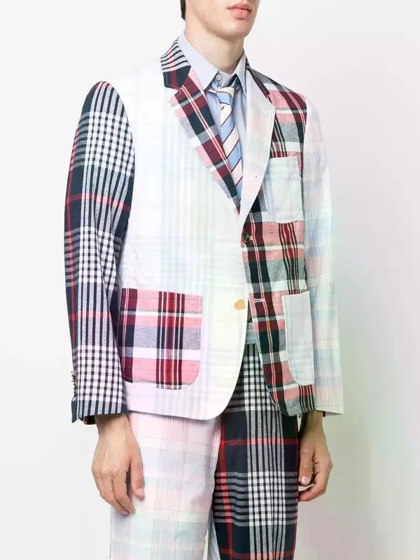 Thom Browne Patchwork Plaid-print Blazer
