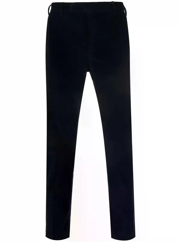 PT TORINO Slim-fit Velvet Trousers - Blue