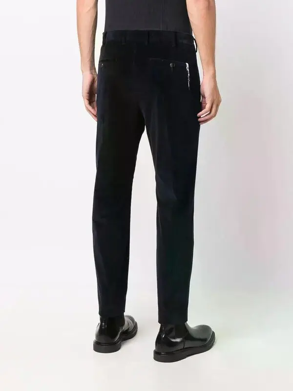PT TORINO Slim-fit Velvet Trousers - Blue