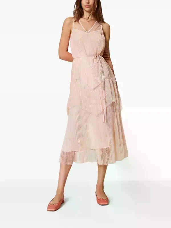 TWINSET Pleated Tulle Dress