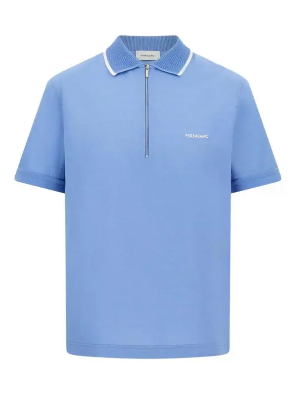 FERRAGAMO Zip-up Polo Shirt