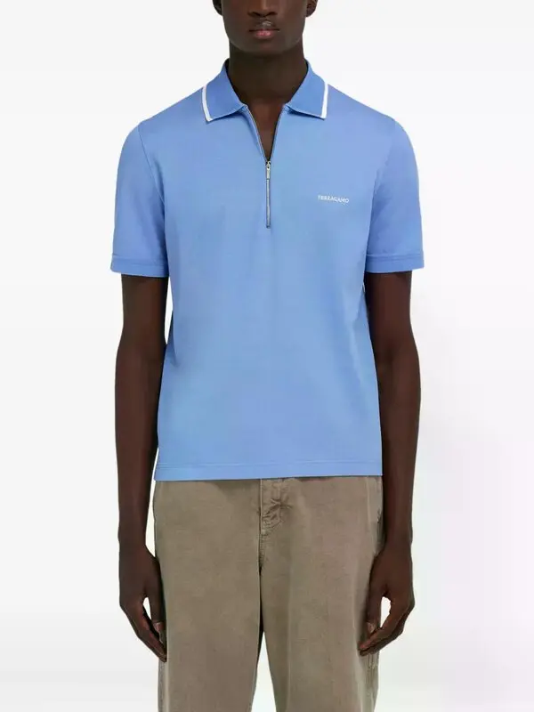 FERRAGAMO Zip-up Polo Shirt