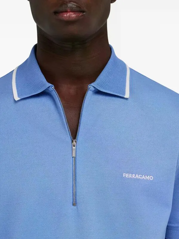 FERRAGAMO Zip-up Polo Shirt
