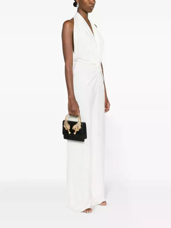 Roberto Cavalli Roar Leather Tote Bag - Black