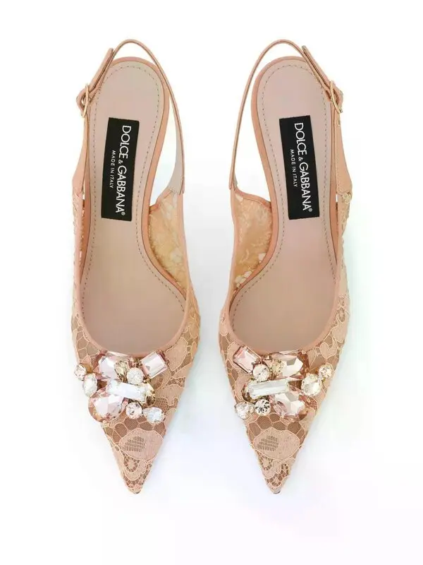 Dolce & Gabbana Rainbow Embellished Slingback Pumps