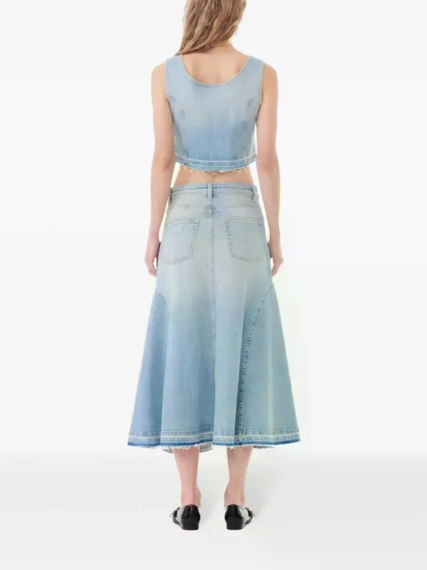 GANNI A-line Denim Skirt