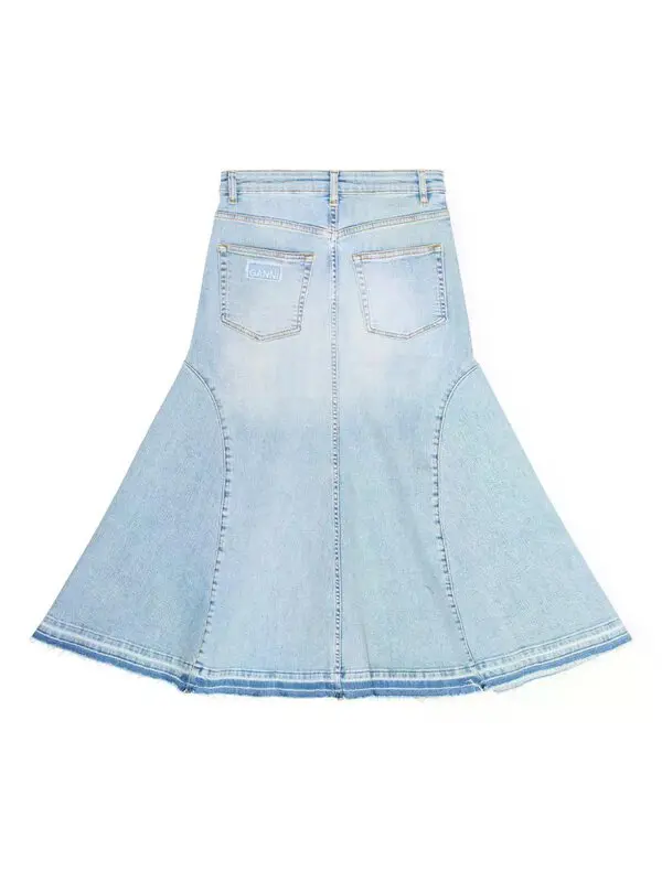 GANNI A-line Denim Skirt