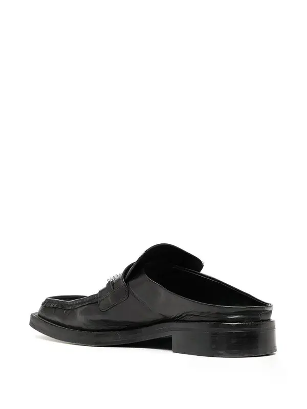Martine Rose Chain-embellished Leather Loafers