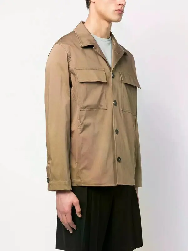 LARDINI Long-sleeve Stretch-cotton Shirt