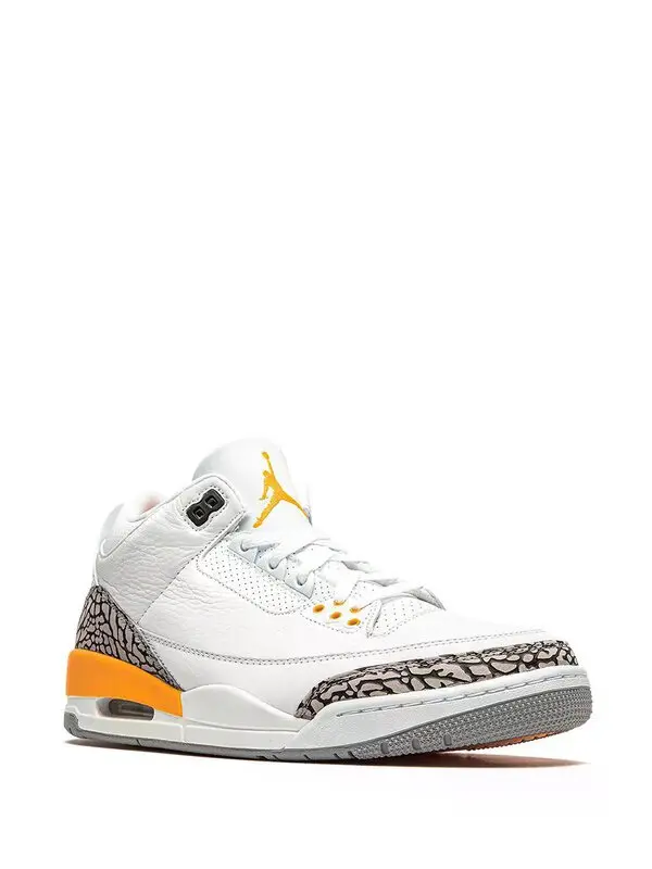 JORDAN Air 3 Retro Laser Orange Sneakers - White