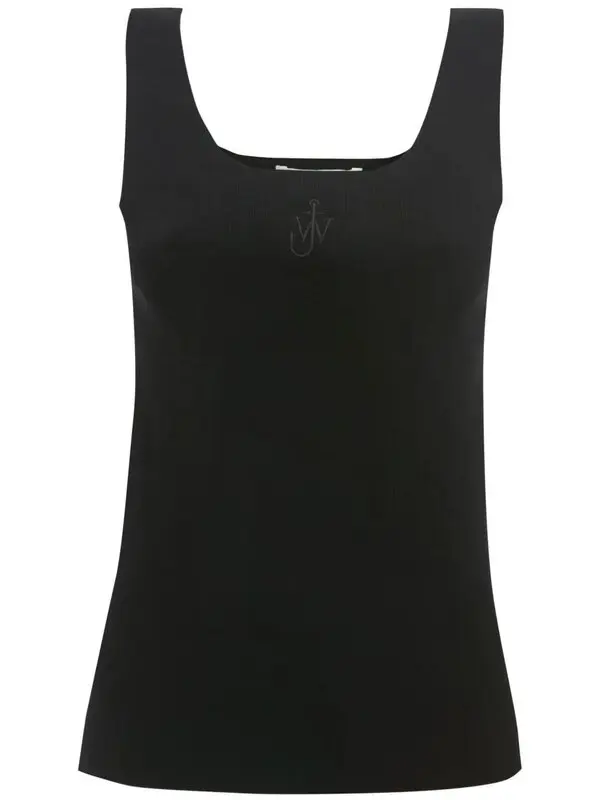 JW Anderson Square Neck Tank Top With Embroidered Anchor Logo