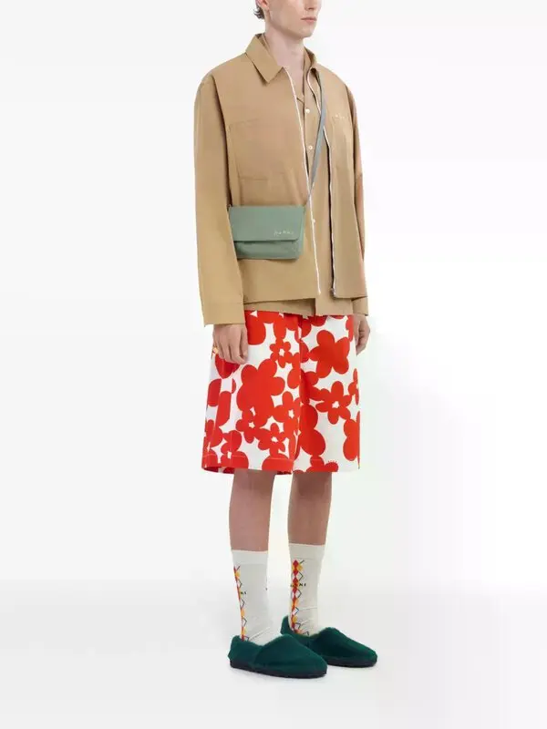 Marni Logo-print Cotton Shirt Jacket