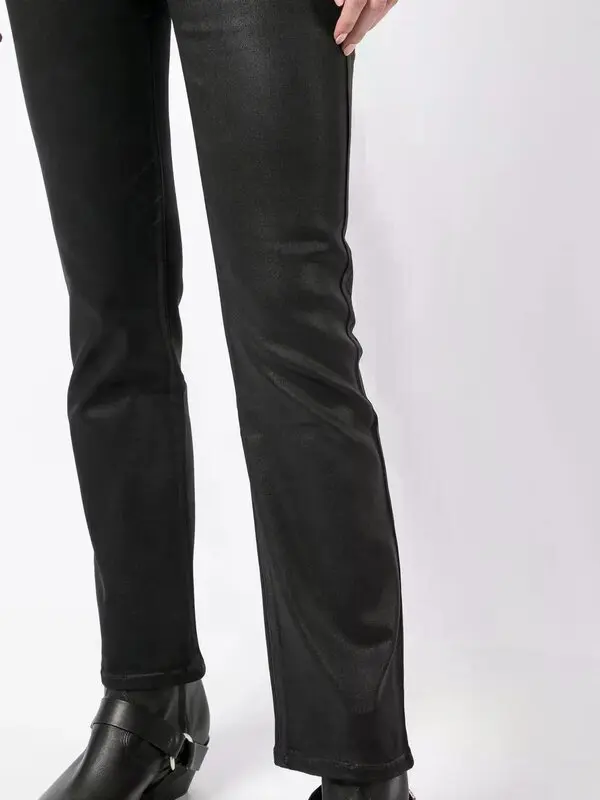 Paige Claudine Coated Flared Jeans - Black