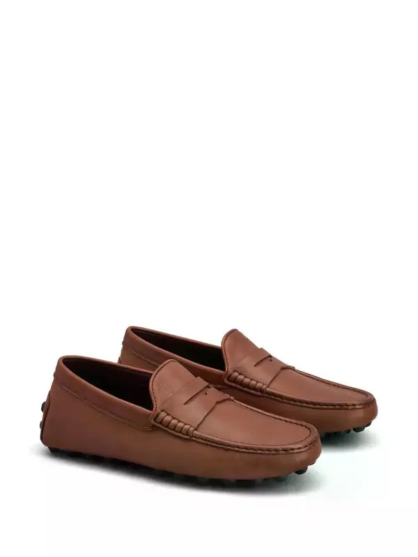 TOD'S Logo-embossed Leather Penny Loafers