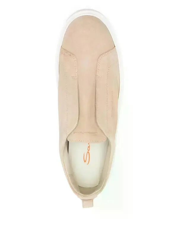 Santoni Suede Sneakers - Neutrals