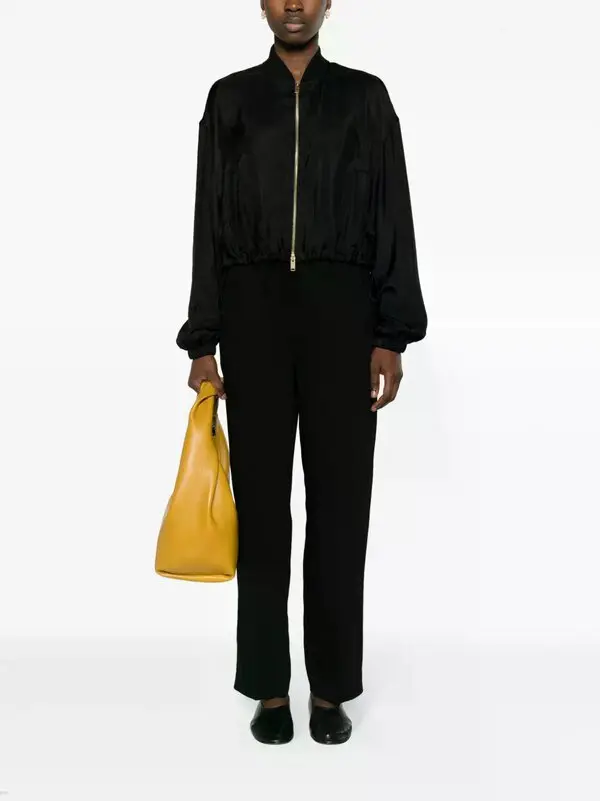 Fabiana Filippi Zipped Satin Bomber Jacket
