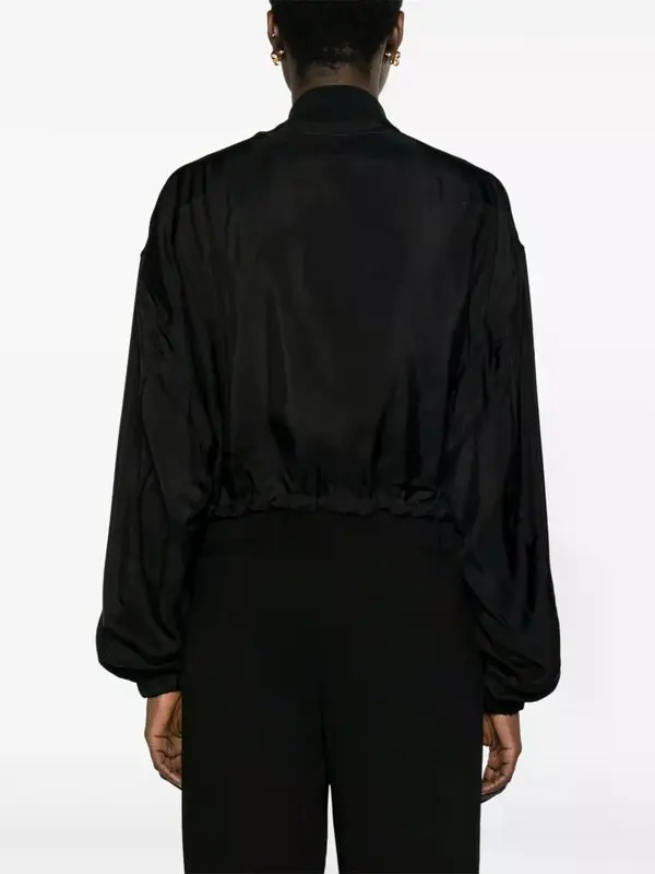 Fabiana Filippi Zipped Satin Bomber Jacket