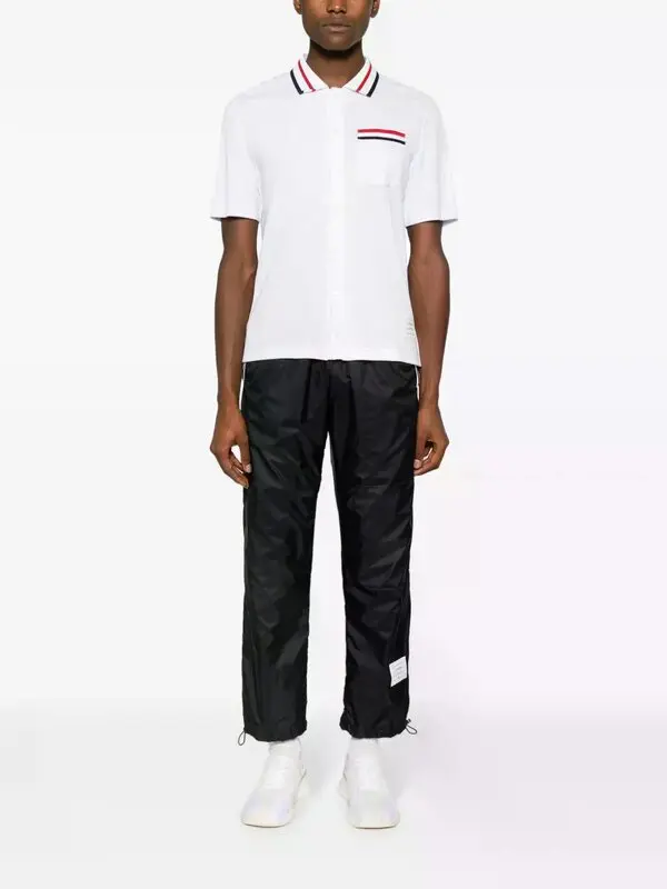 Thom Browne Rwb-stripe Cotton Shirt