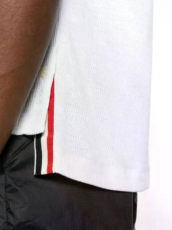 Thom Browne Rwb-stripe Cotton Shirt