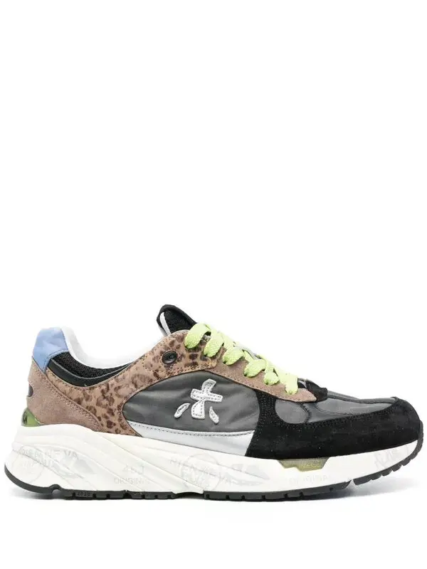 Premiata Mase Logo-patch Sneakers - Black