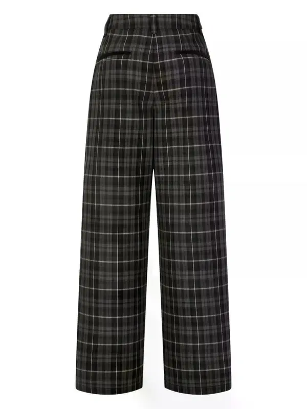 STUDIO TOMBOY Tartan-check Wide-leg Trousers