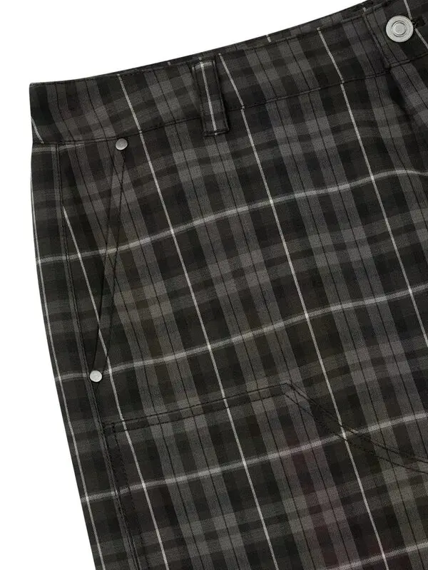 STUDIO TOMBOY Tartan-check Wide-leg Trousers