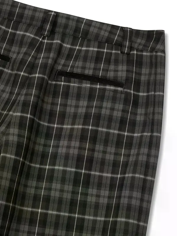 STUDIO TOMBOY Tartan-check Wide-leg Trousers