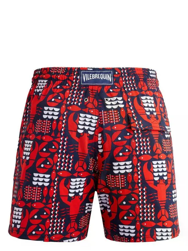 Vilebrequin Stretch Swim Shorts With Graphic Lobsters