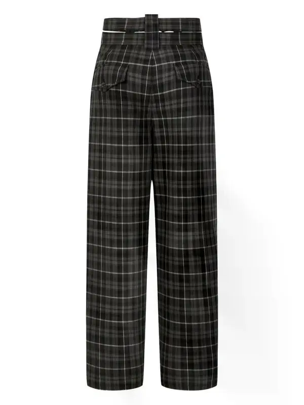 STUDIO TOMBOY Tartan-check Belted Trousers