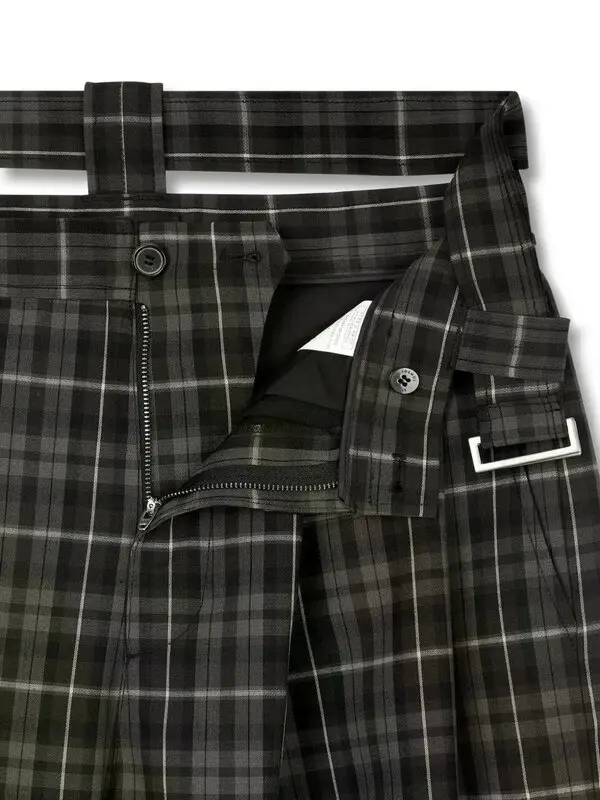 STUDIO TOMBOY Tartan-check Belted Trousers