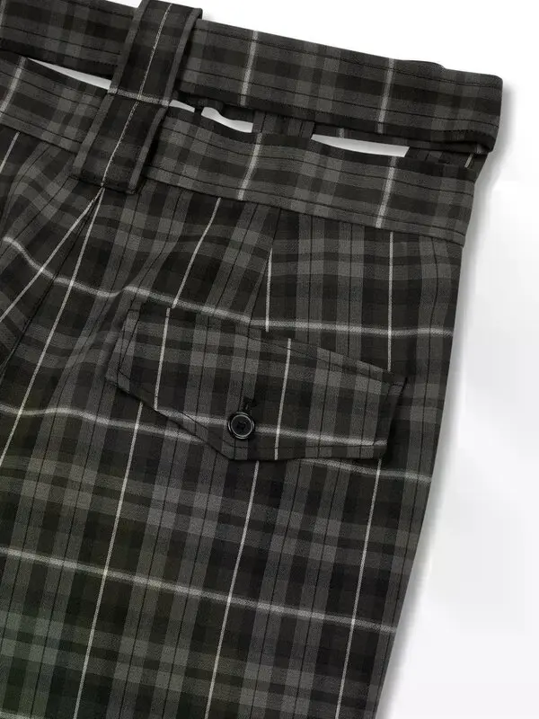 STUDIO TOMBOY Tartan-check Belted Trousers