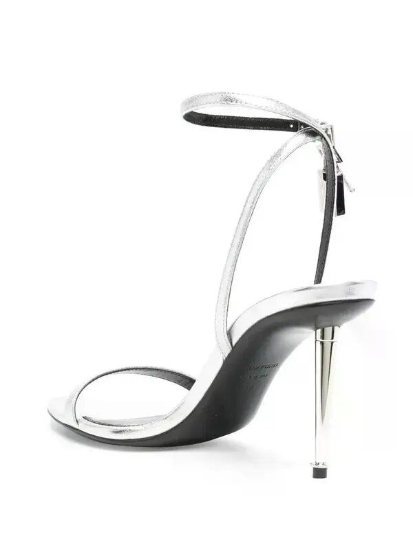 TOM FORD Padlock Pointy Naked 85mm Leather Sandals