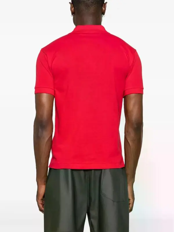 Play Comme Des Garcon Heart-patch Piqué Polo Shirt - Red