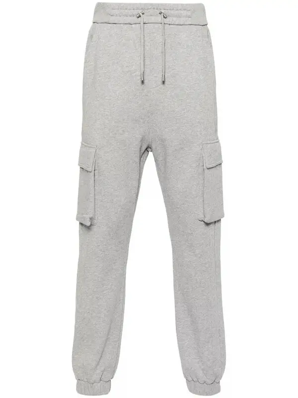Balmain Logo-print Cotton Track Pants - Grey