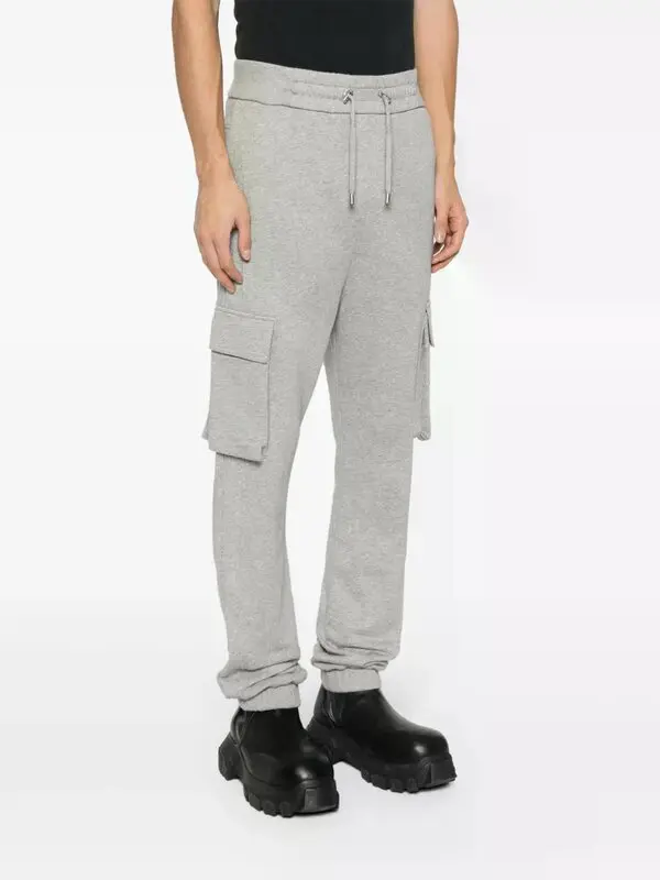 Balmain Logo-print Cotton Track Pants - Grey