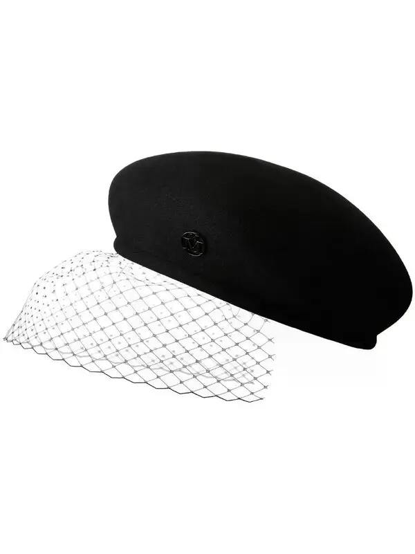 MAISON MICHEL Bonnie Veil - Black