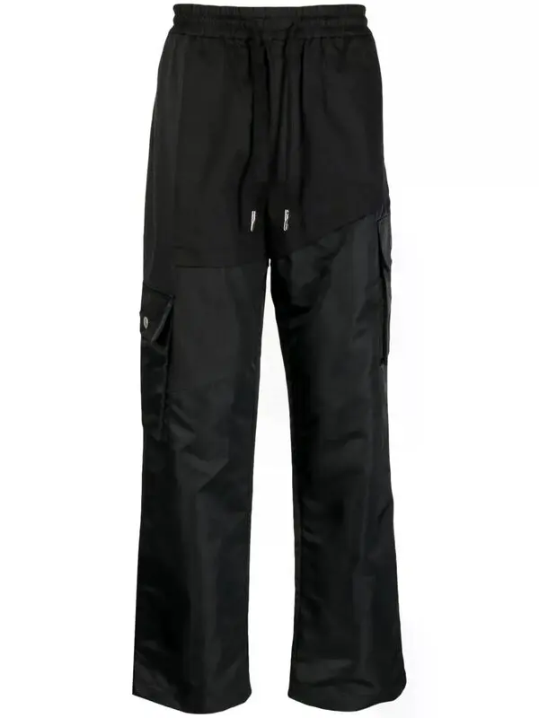 FENG CHEN WANG Panelled Drawstring Wide-leg Trousers