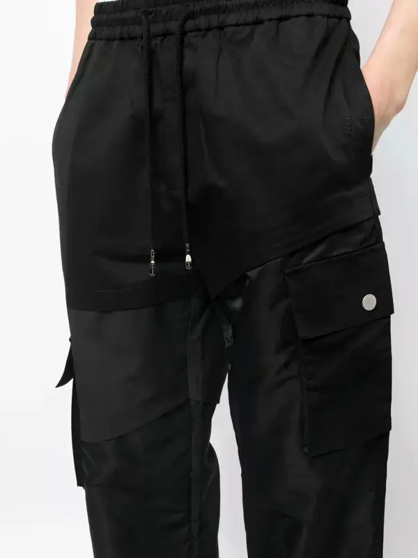 FENG CHEN WANG Panelled Drawstring Wide-leg Trousers