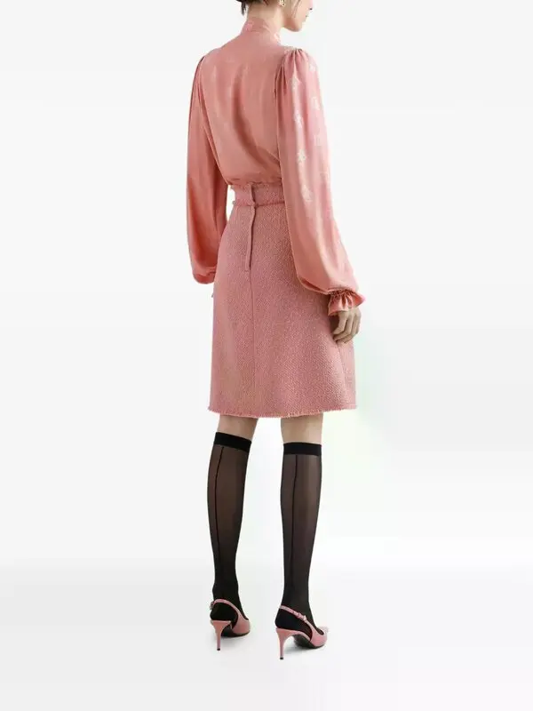 Dolce & Gabbana Dna Logo-print Blouse - Pink