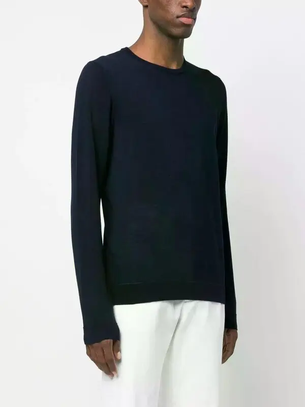 ROBERTO COLLINA Crew-neck Long-sleeve Jumper - Blue