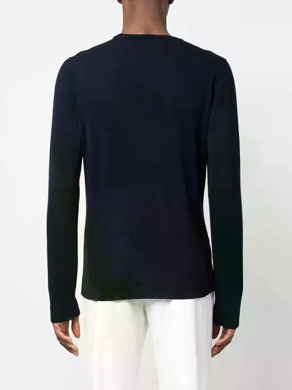 ROBERTO COLLINA Crew-neck Long-sleeve Jumper - Blue