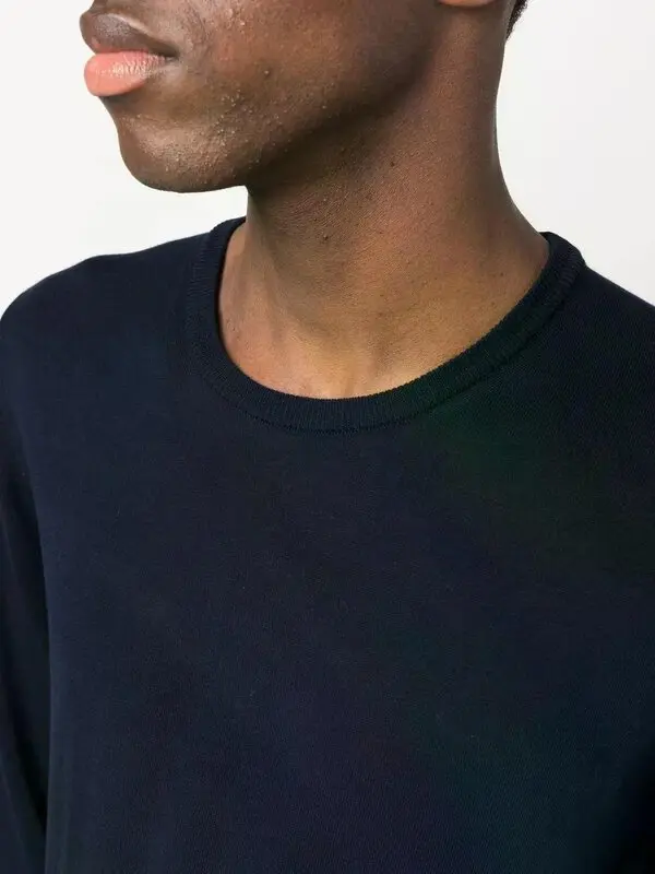 ROBERTO COLLINA Crew-neck Long-sleeve Jumper - Blue