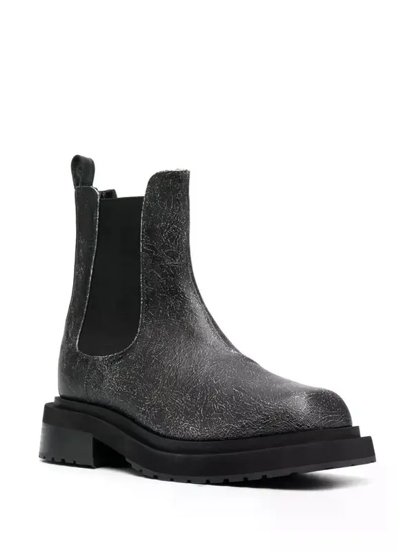 Eckhaus Latta Mike Cracked-effect Leather Boots