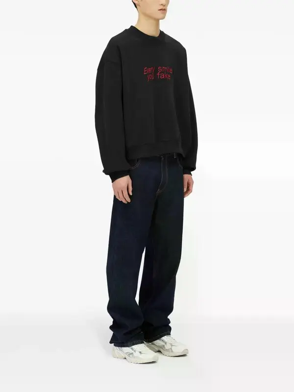 MSGM Slogan-embroidered Sweatshirt