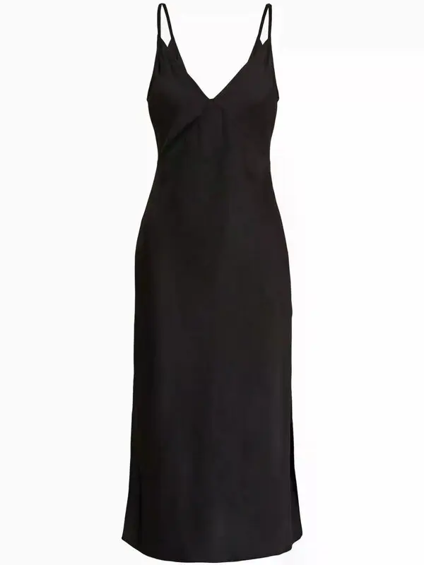 Armani Exchange V-neck Slip Dress - Black