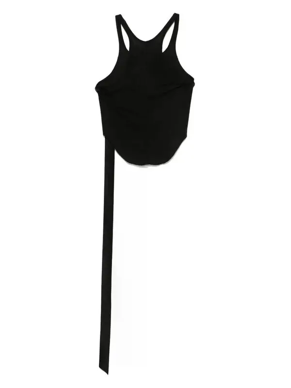 Rick Owens Cropped Tank Top - Black