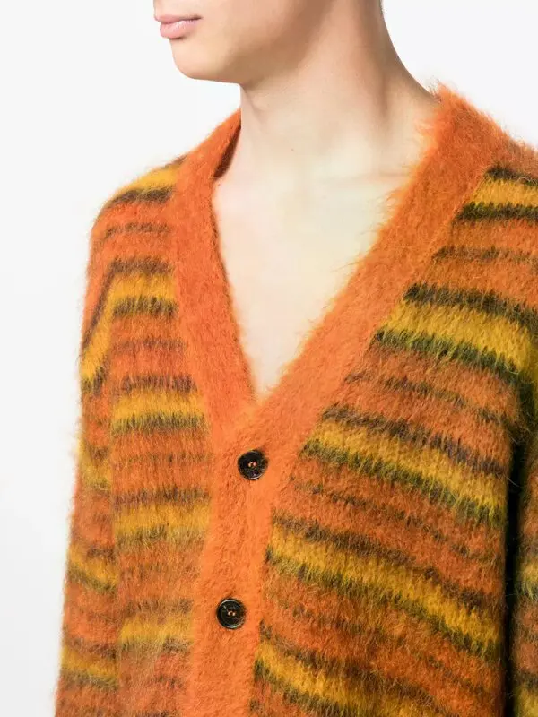 Marni Striped V-neck Cardigan