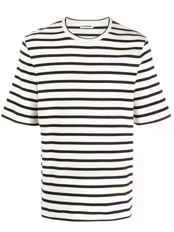 JIL SANDER Stripe-print Short-sleeved T-shirt